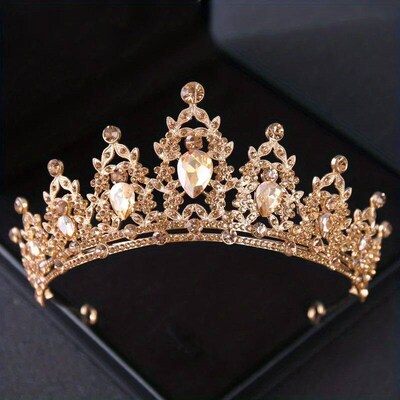 Wedding Hair Tiara Crystal Bridal Tiara Crown Silver Color D