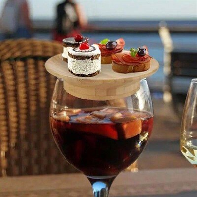 Wine Glass Charcuterie Topper Wooden Wine Glass Coasters