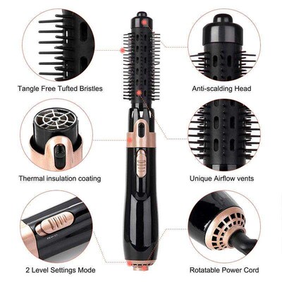 Hot Selling 4 in 1 Salon Hot Air Brush Hair Blow Dryer Set C