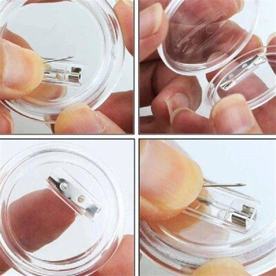 Transparent Acrylic Badge Button Blanks for DIY Clothing