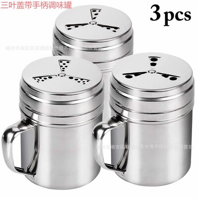 Add Handle 304 Stainless Steel Seasoning Jar Chili Jar Barbe