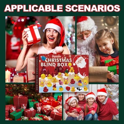 Dowmoo Christmas Rubber Duck Advent Calendar, 24 Cartoon Duc