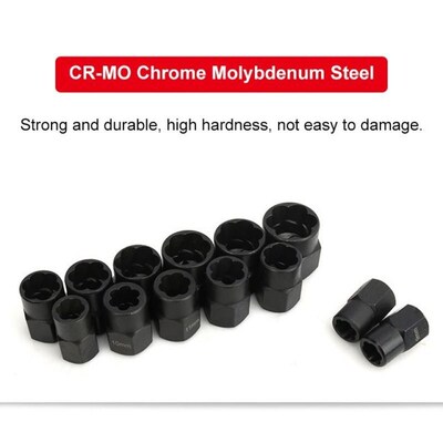 14Pcs Impact Damaged Bolt Nut Screw Remover Extractor Socket
