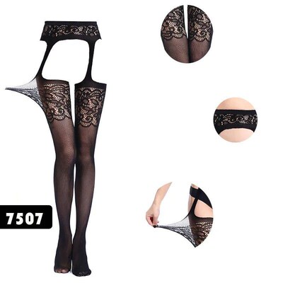 Black Sexy Stockings Women Lingerie Garter Elastic Mesh Tigh
