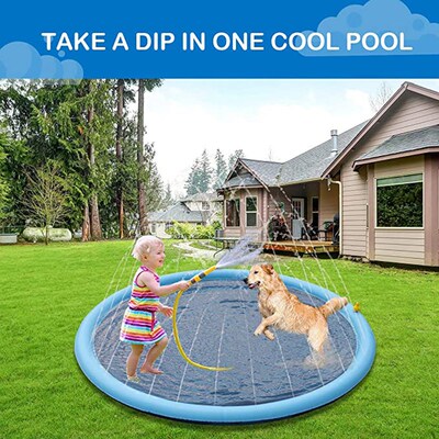 Smmer Dog Toy Splash Sprinkler Pad for Dogs Pet Swimming Poo