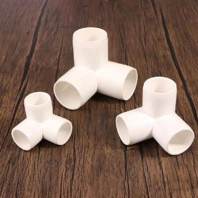 2PCS 3 Ways PVC Water Pipe Connector Fittings Garden