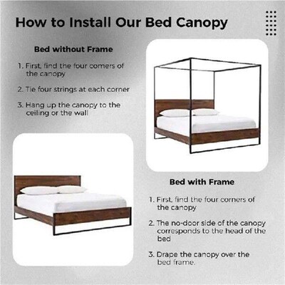 Four Corners t Bed Canopy Lightproof Bed Curtain