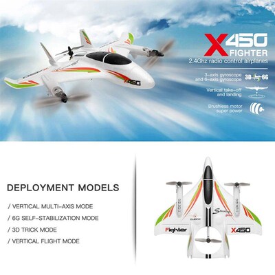 RC Airplane Wltoys XKS X450 2.4G Remote Contorl 3D 6G 6CH Fi
