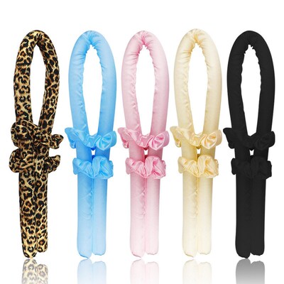Heatless Curling Rod Headband Ribbon Silk Hairwear Curlers