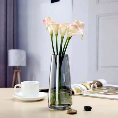 Transparent Aurora Illusion Glass Vase Flower Arrangement Va