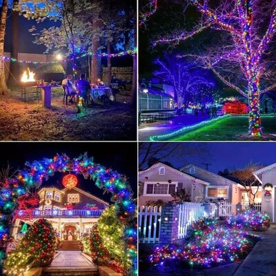 Led Solar Fairy String Light 8 Mode Chritma Led Light Outdoo