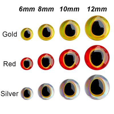 100pcs/lot Fishing Lure Eyes Fish Eye For Fly Tying 3D-Holog