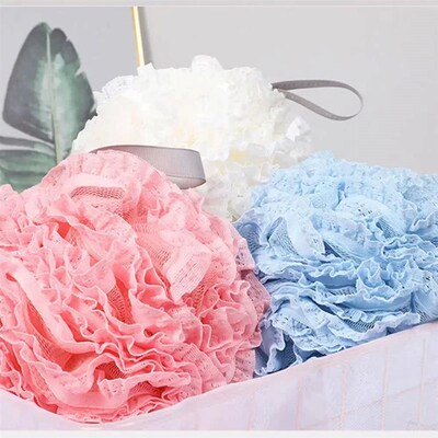 Large Size Bath Shower Loofah Sponge Pouf Body Wash Scrubber