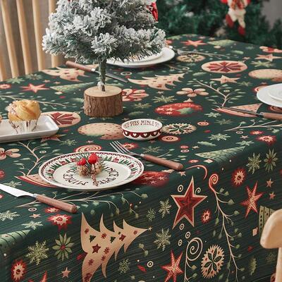 Christmas themed table cloth, Christmas tablecloth桌布耶诞