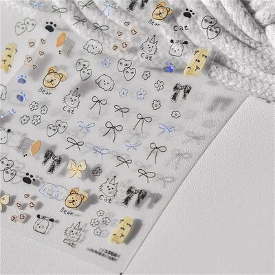 1pcs Cute Sketching Graffiti Animal Cat Dog Rabbit Bear Lase