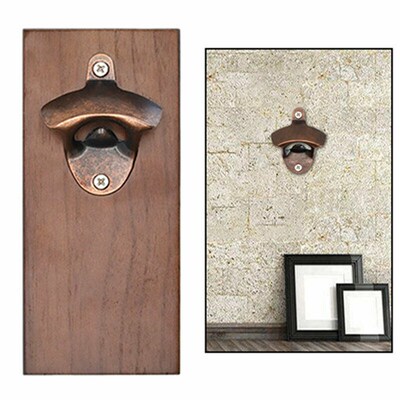 Kitchen Beer Bottle Opener Rustic Cast Iron Wall Mounted Ope