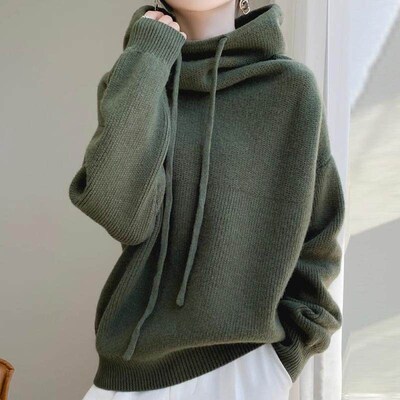 European Goods Pile llar Thick Sweater Womens 2025 Lazy Sty