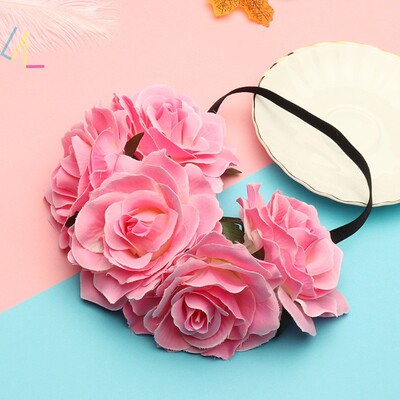 Wedding Flower Crown HeadBand Women Bridal Headpiece Female