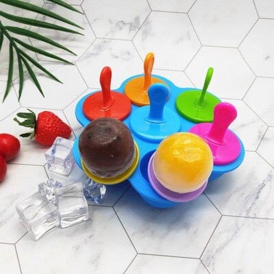 7 Holes Silicone Popsicle Ice Lattice Mold Food Grade Silico