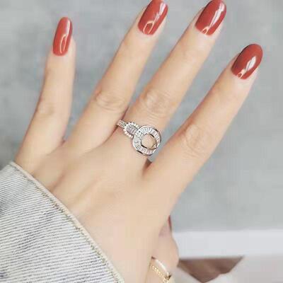 Horseshoe buckle ring female ins fashion tend all-match ligh