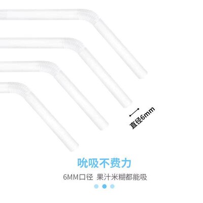 Eco-friendly straws, individually packaged, suitable for dri