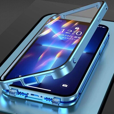 360Full Protected Metal Magnetic Double-Sided Glass Snap L