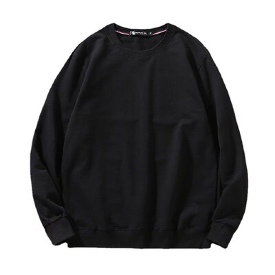 Autumn and Winter Solid Color Sweatshirt Mens Crewneck Long