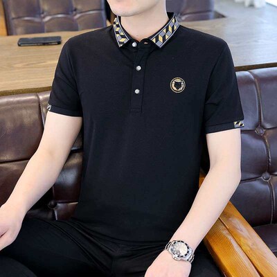 Summer New Mens POLO Shirt Business Short-sleeved Slim-fit