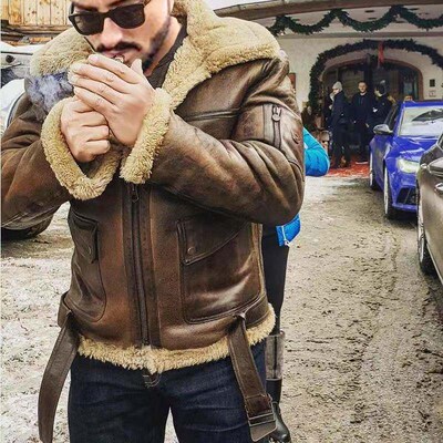 -Steet personality coat selling fur personality coat men