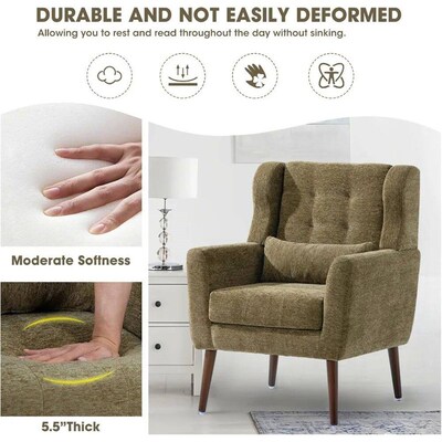 Accent Chairs Set of 2 for Living Room,Chenille Upholstered