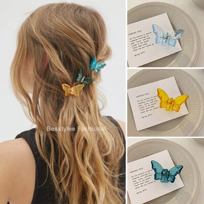 Sweet Butterfly Hair Claws Acrylic Hairpins Scrub Hair Claw
