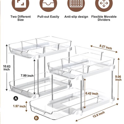 Multi-Purpose Bathroom Under Sink Organizers and Storage