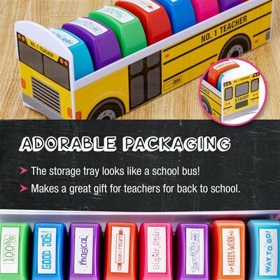 Teacher Stamps Self Inking Motivational Encouraging Colorful