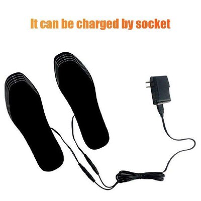 2pcs USB Electric Heated Insoles Winter Comfortable