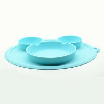 Plate for Kids with Silicone Baby Bowl Suction BPA Free Feed