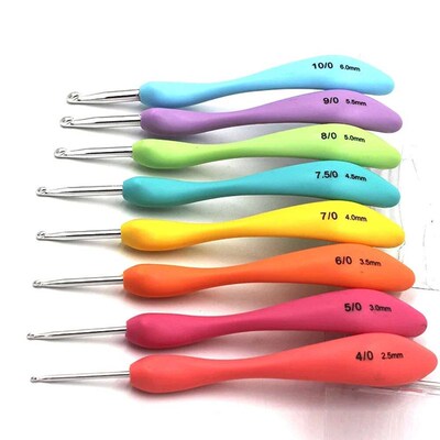 8pcs Crochet Hook 2.5-6.0mm Aluminum Crochet Needles With Co