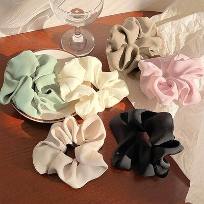 3/5/Pcs Silk Scrunchies Print Leopard Scrunchie Set Elastic