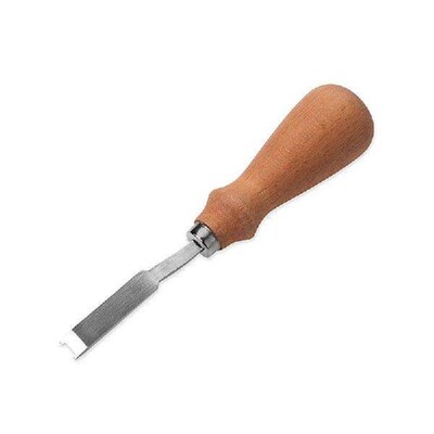 Leather Edge Skiver Beveler, Wide Edger with Wood Handle,