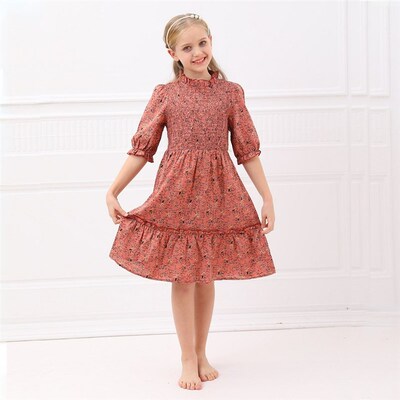 6M To 18Y Kids Baby Girls Teen Summer Dress Women Midi Dress