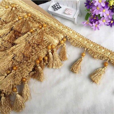 12 Yards Curtain Tassel Fringe Edging Lace Trim DIY Sewing