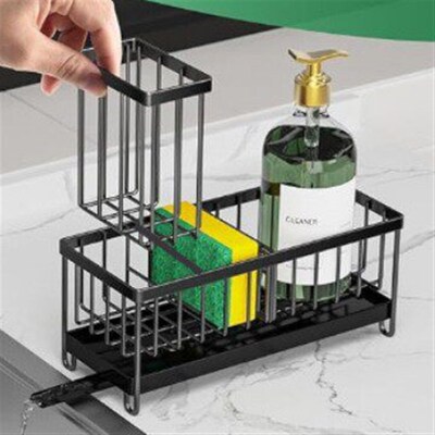 Train Rack Drain Sink Kitchen Hole-free Wall-mounted Househo