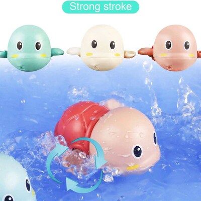 3PCS Baby Bath Toys Water Chain Clockwork Bathing Cute Swimm