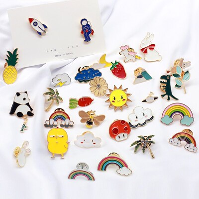 20/30pcs Random Cartoon Badge Pins Cute INS Tide Personalize