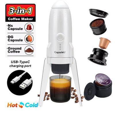 Portable Electric Espresso Machine Travel Coffee Maker for C