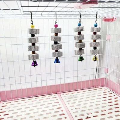 Flower-Shaped Bird Molar Toy Parrot Grinding Stone Bird Cage