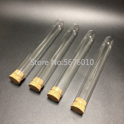 20pcs/lot 15x150mm Lab Glass Test Tube with Cork Stoppers La