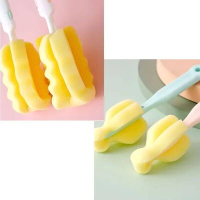 3pcs/lot Bottle Brush Sponge Rotation Baby Pacifier Cup Nipp