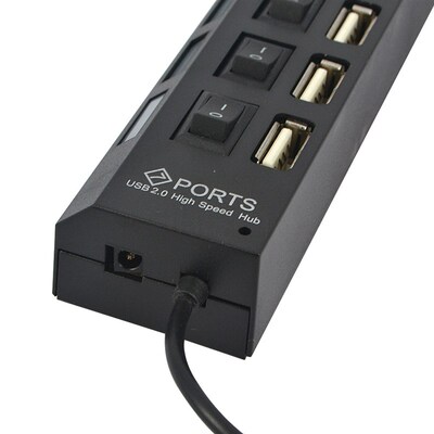 4/7 Port USB HUB Multi USB 2.0 Splitter 480 Mbps High Speed