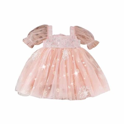 Girls Dress Rust Princess Dress Summer Super Soft Mesh Dress