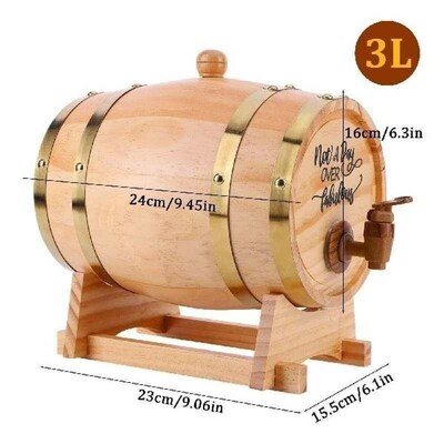 Whiskey Barrel Dispenser Bourbon Barrel 3L Engraved Whiskey